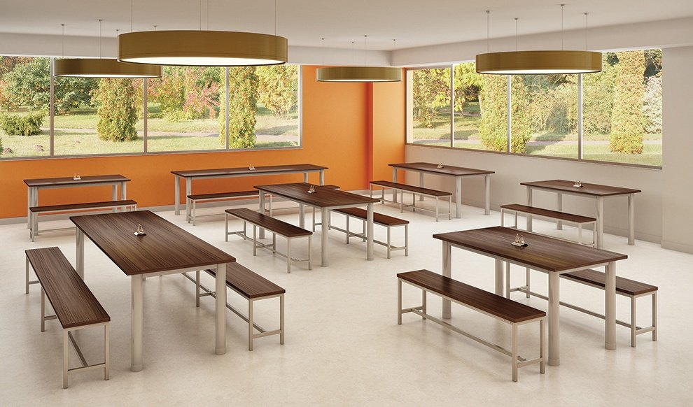 Mesa para refeitório 6 Lugares MZ - Duratta